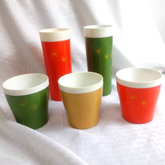 Vintage | Dining | Vintage Retro Starburst Tumblers Drinkware Cups ...